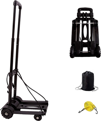 40Kg 88Lbs Folding Hand Truck Dolly, Foldable Luggage Cart for Luggage ...