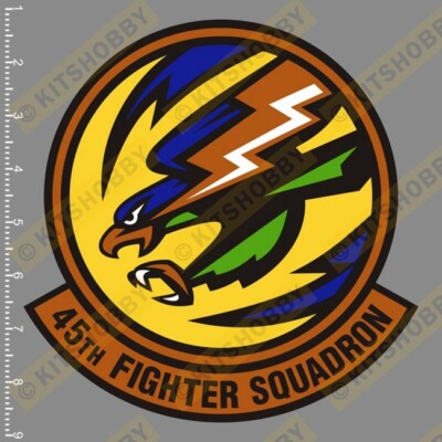 USAF 45th Fighter Squadron Emblem Sticker (Size 8.5 cm x 8.5 cm) | eBay