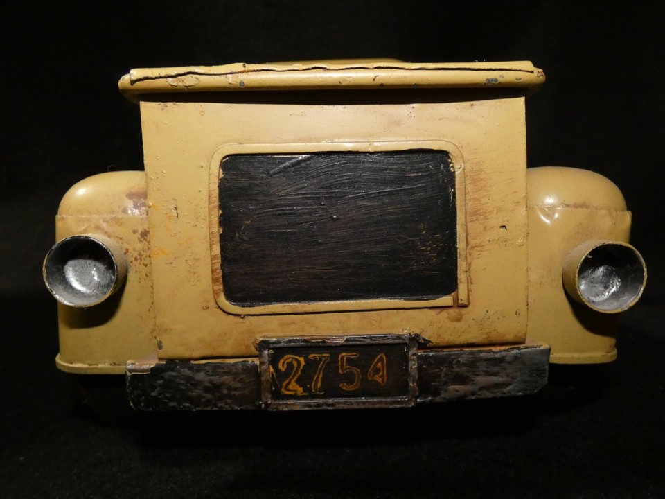 Vintage Collectible Handcrafted Pickup Truck Tan Tin Metal Model | eBay