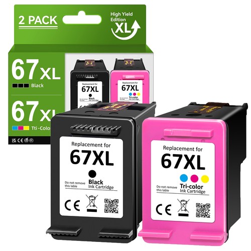 Replacement 67XL 67 XL Ink Cartridge for HP Deskjet 1255 2722 2732 2752 ...