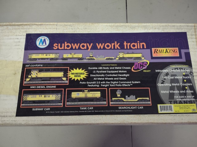 O MTH NEW YORK CITY TRANSIT MTA SUBWAY WORK TRAIN SET 30-2273-1 NOS for ...