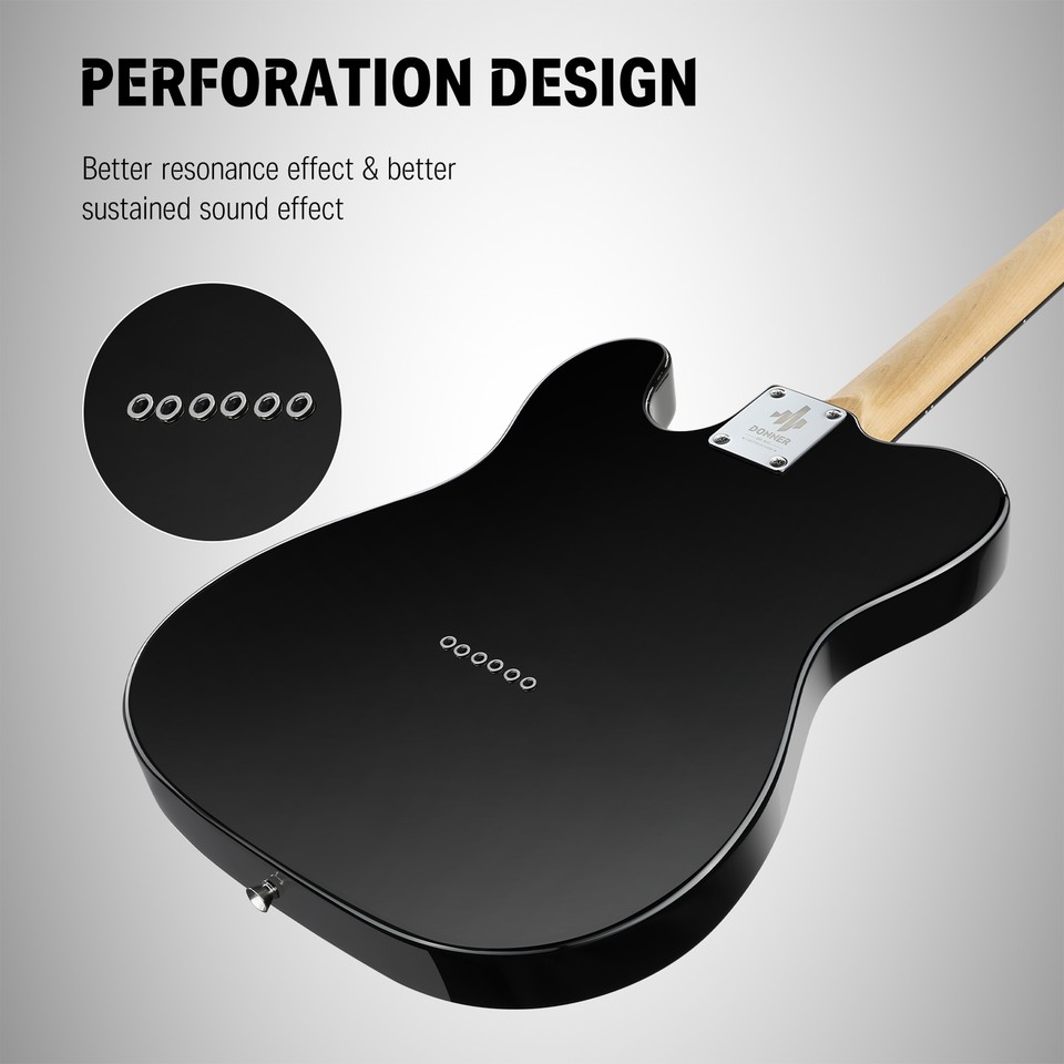 Donner TL Electric Guitar Gig Bag Telecaster T-S-S Pickups Solid Body ...