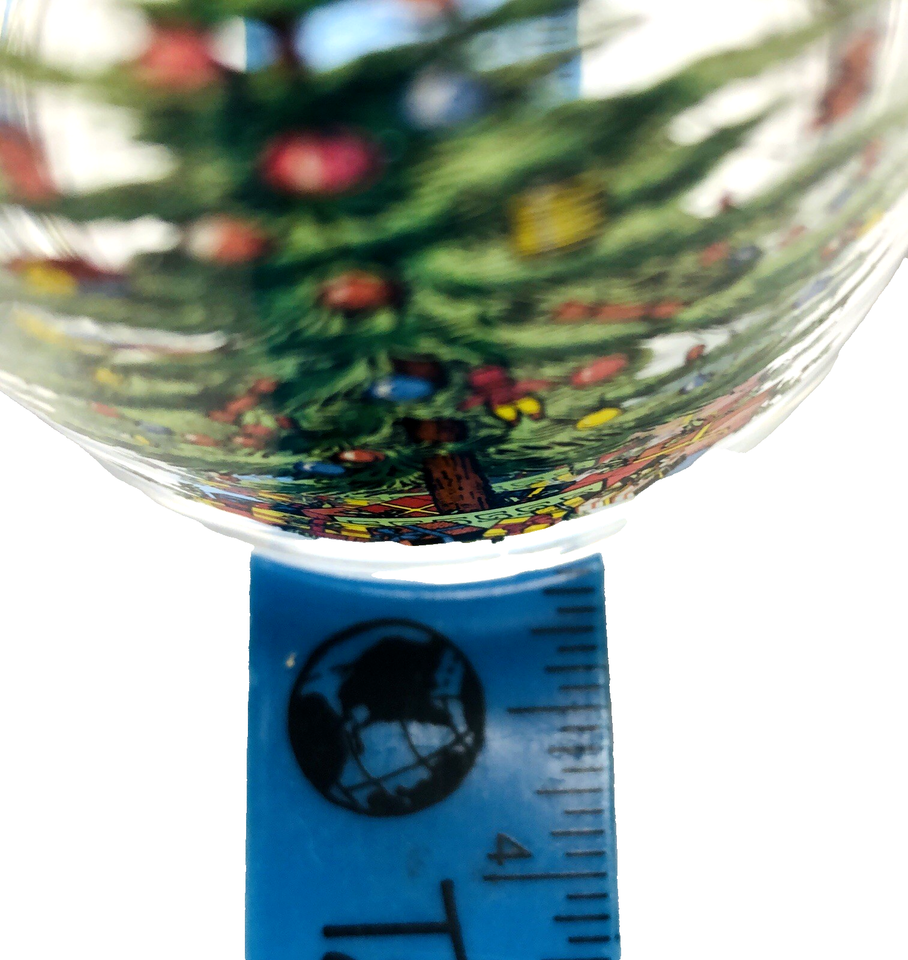 Spode Old Fashioned Christmas Tree Set of 4 Glasses Gold Rims Santa New ...