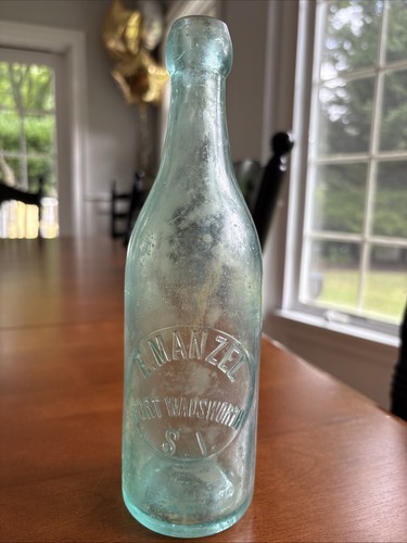 E. Manzel Fort Washington Staten Island NY Blob Top Beer Bottle Karl ...