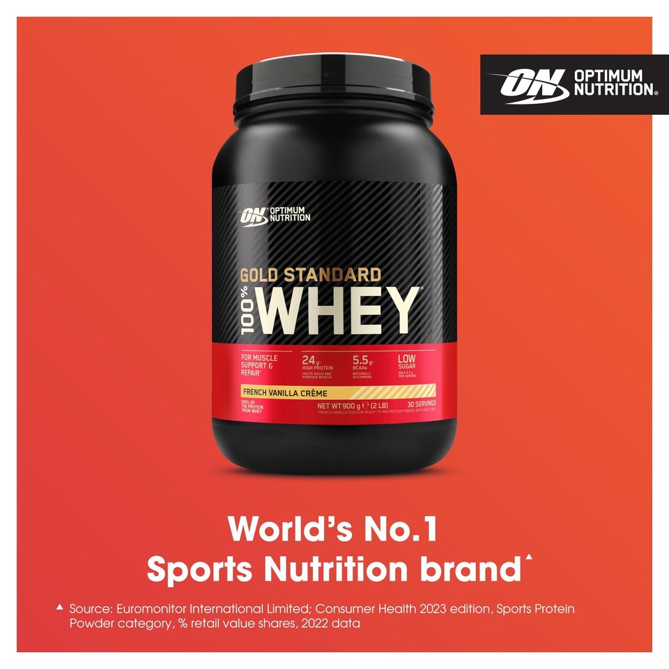 Optimum Nutrition Gold Standard 100% Whey Protein Powder, French ...