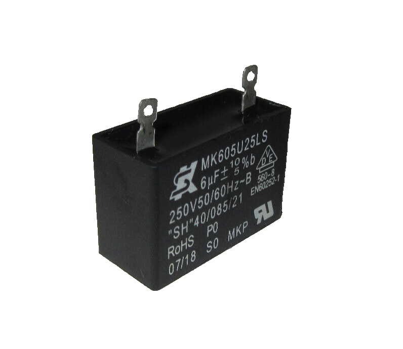 SK 6uF 250VAC, Sm Spade/Tab Motor Capacitor MK605U25LS | eBay