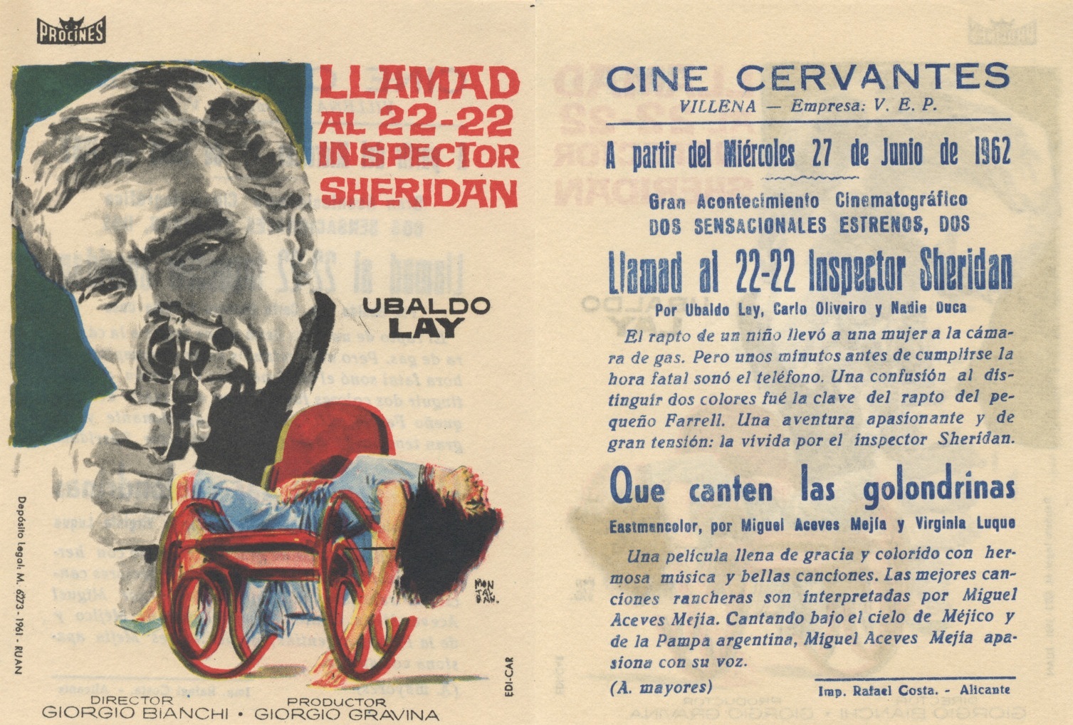Programa de CINE. Título: LLAMAD AL 22-22 INSPECTOR SHERIDAN. | eBay