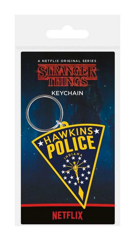 Stranger Things Key Ring Rubber Hawkins Police 7 CM Netflix Keychain ...