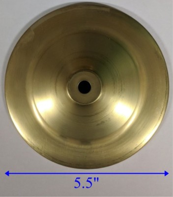 5.5" Round Solid Brass Lamp Vase Cap - NON-VENTED | eBay