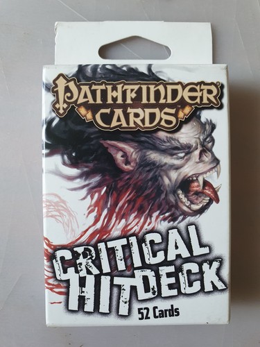 Pathfinder roleplaying game Critical Hit Deck - 52 cards - Paizo | eBay