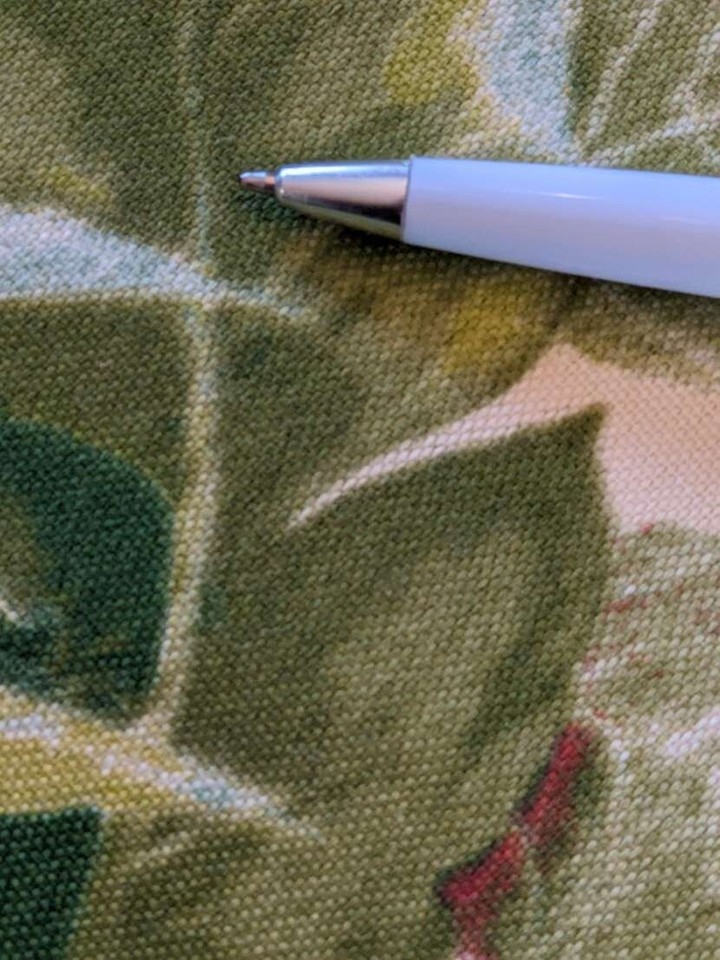 Tropical hibiscus floral polyester duck fabric indoor outdoor stk6 | eBay