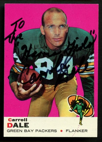 Carroll Dale #77 signed autograph auto 1969 Topps Football Trading Card ...