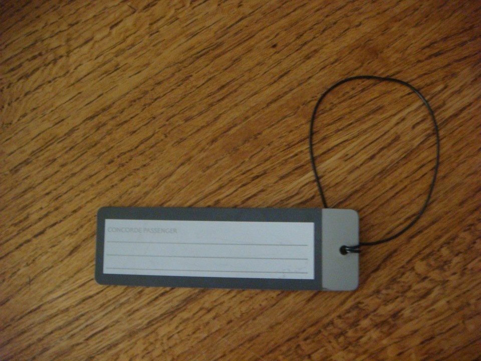 Concorde - British Airways - Plastic Concorde Baggage Tag from the year ...