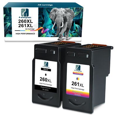 2-Pack PG-260XL CL-261XL Ink Cartridge Compatible For Canon PIXMA ...