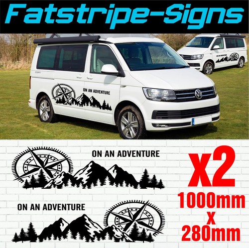 MOUNTAINS COMPASS STICKERS GRAPHICS DECALS CAMPERVAN MOTORHOME CARAVAN ...
