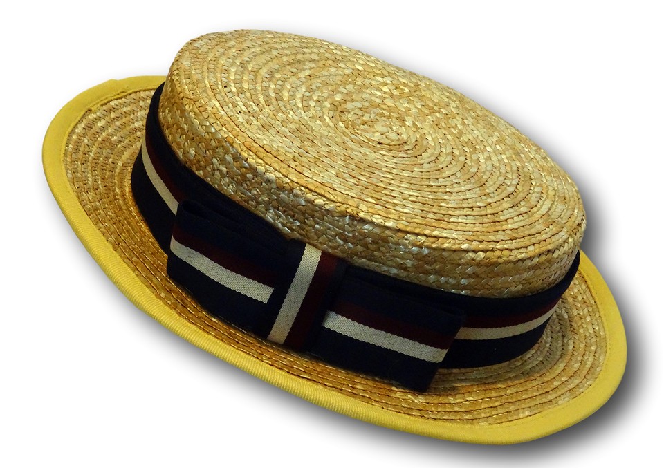 Traditional School Uniform Straw Boater & Hand Made Boater Band - 3 ...
