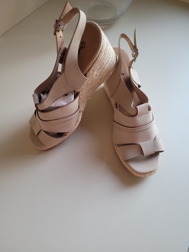 QUPID Skin Tone Womens Wedge Sandals Shoes Size 9 Summer School work | eBay