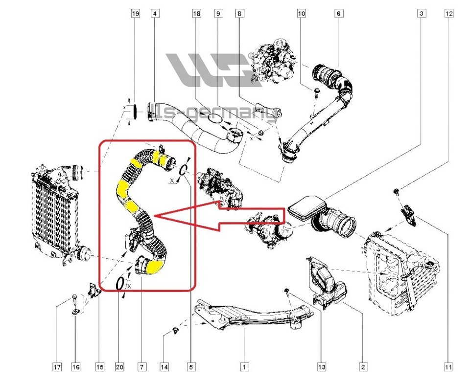 Ladeluftleitung für NISSAN QASHQAI/QASHQAI +2 1.6 dCi 14460HX40B ...