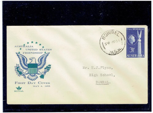 AUSTRALIA 1955 Australian - American Friendship FDC | eBay