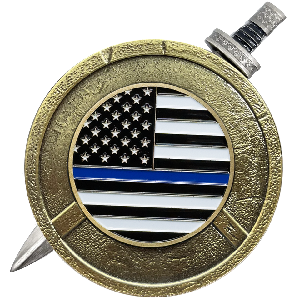 EE-007 National Park Service NPS Thin Blue Line Flag Shield with ...