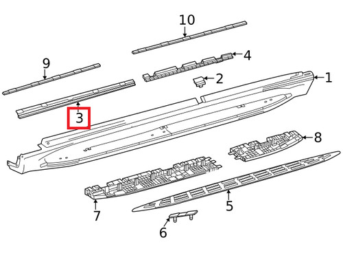 MERCEDES-BENZ GLE W167 FRONT RIGHT SIDE SKIRT BRACKET A1676988101 NO🇺🇸 ...
