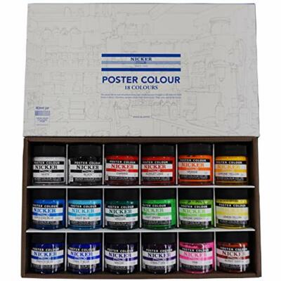 Nicker Poster Color 18 colors 40ml PC40ML18N Watercolor paint From ...