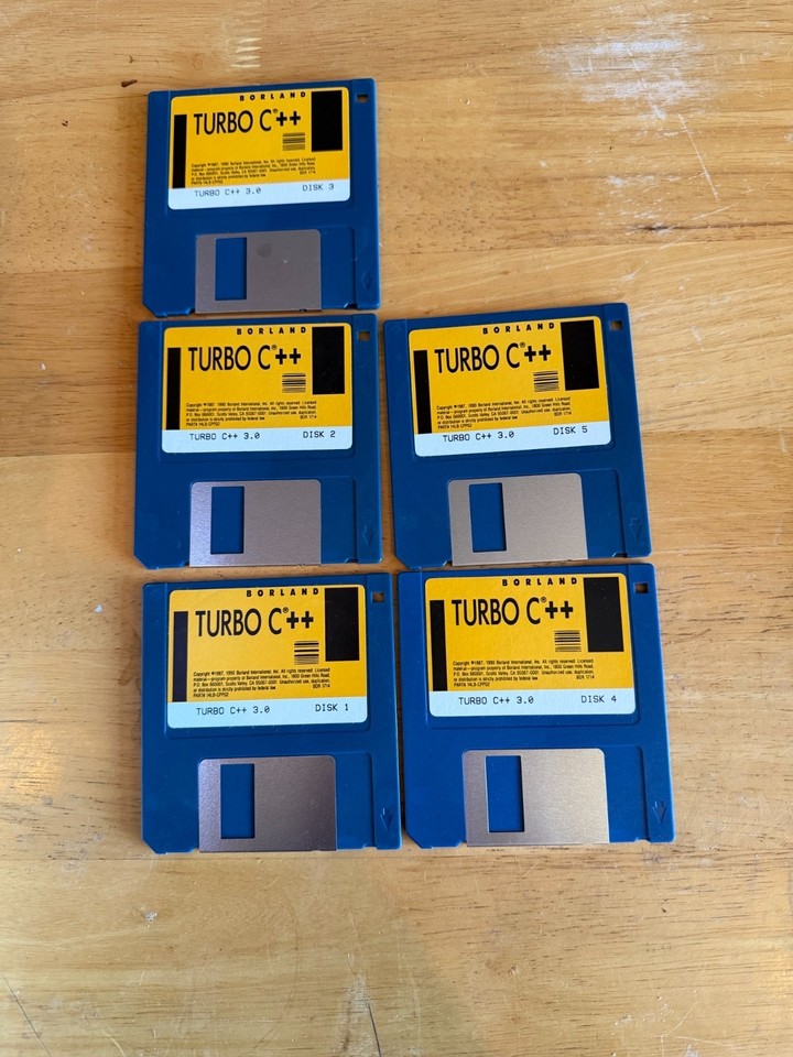 Borland Turbo C++ 3rd Edition DOS Software Boxed Set 5.25" & 3 1/2 ...