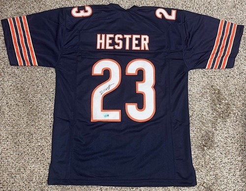 DEVIN HESTER SIGNED AUTO CHICAGO BEARS NAVY BLUE JERSEY BECKETT ...