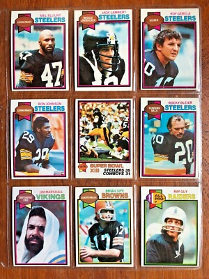 TOPPS 1979 FOOTBALL CARDS 54 CARDS INCL SUPER BOWL XIII BLOUNT LAMBERT ...