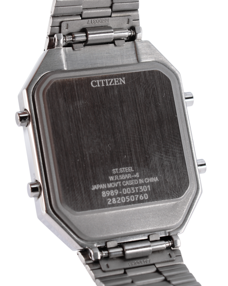 NIB 2022 Citizen Men's 33.5mm Stainless Steel Ani-Digi Temp Watch 8989 ...