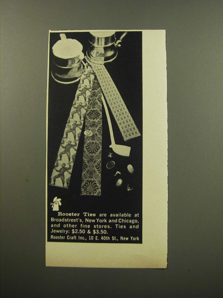 1959 Rooster Ties Ad - Rooster Ties are available at Broadstreet's | eBay