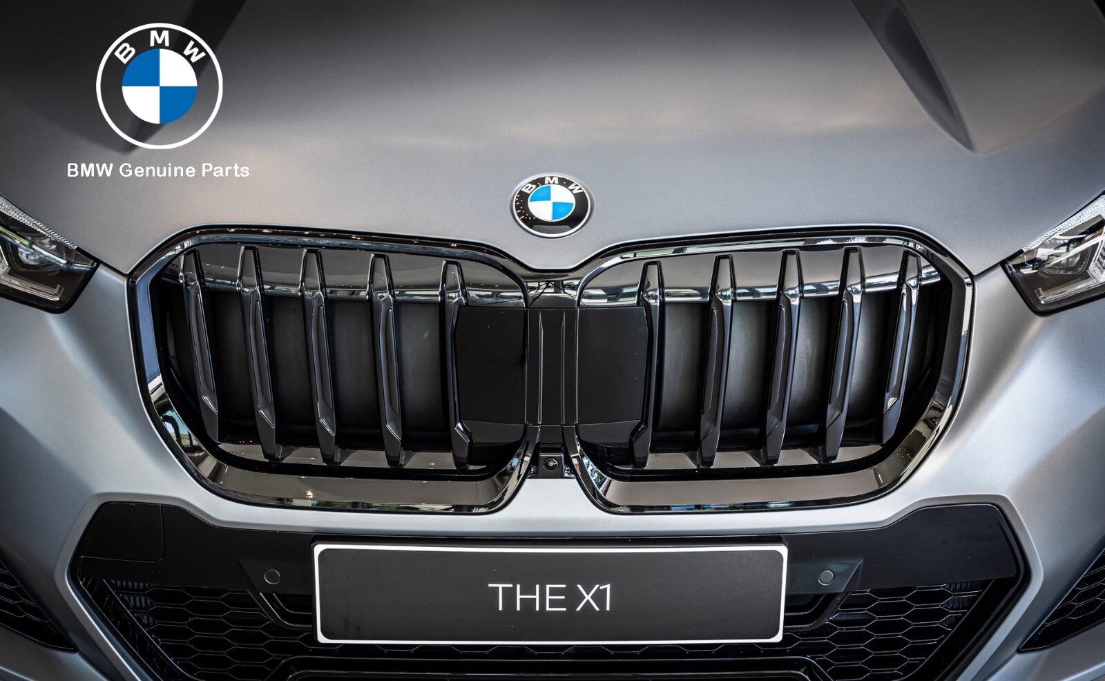 2013-2015 BMW U11 X1 High Gloss Black Kidney Grilles Shadowline Front ...