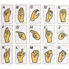 Set of 26 Magnetic Sign Language Alphabet Flash Cards with Gestures 5.6 ...