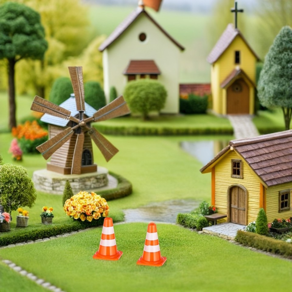 48 Pcs Mini Traffic Cones Kids Orange Cognitive Safety Construction ...