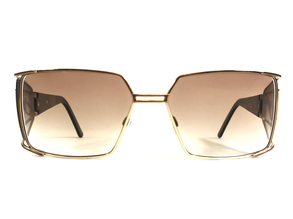 Cazal Sunglasses 9002 130 Gold Brown Wrap Geometric Frames with Side ...
