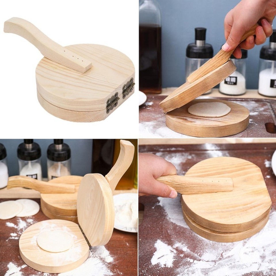 1xDough Pressing Tool-Dough Presser Dumpling Skin Wood Dumpling ...