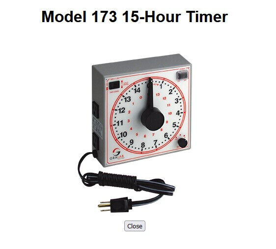 GraLab 173 ~ 15-Hour Timer, 120v/60/1-ph w/ (2) 115v/60/1-ph Accessory ...