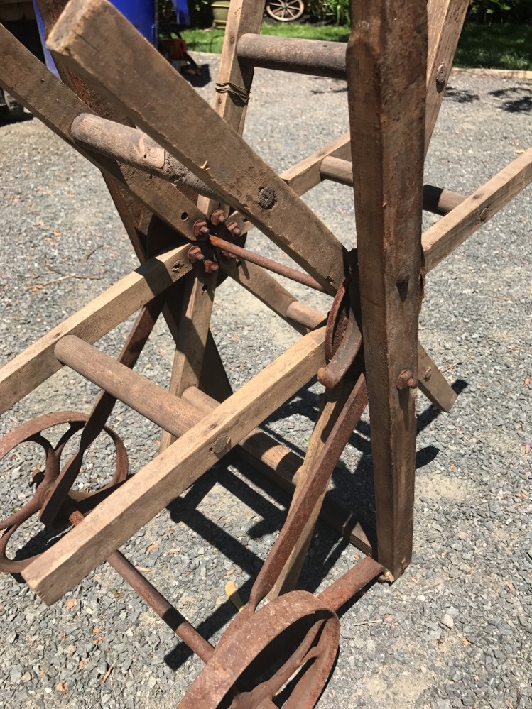 Rare Antique 1880s 1890s Wood Wooden Hose Reel Chicago IL Primitive ...