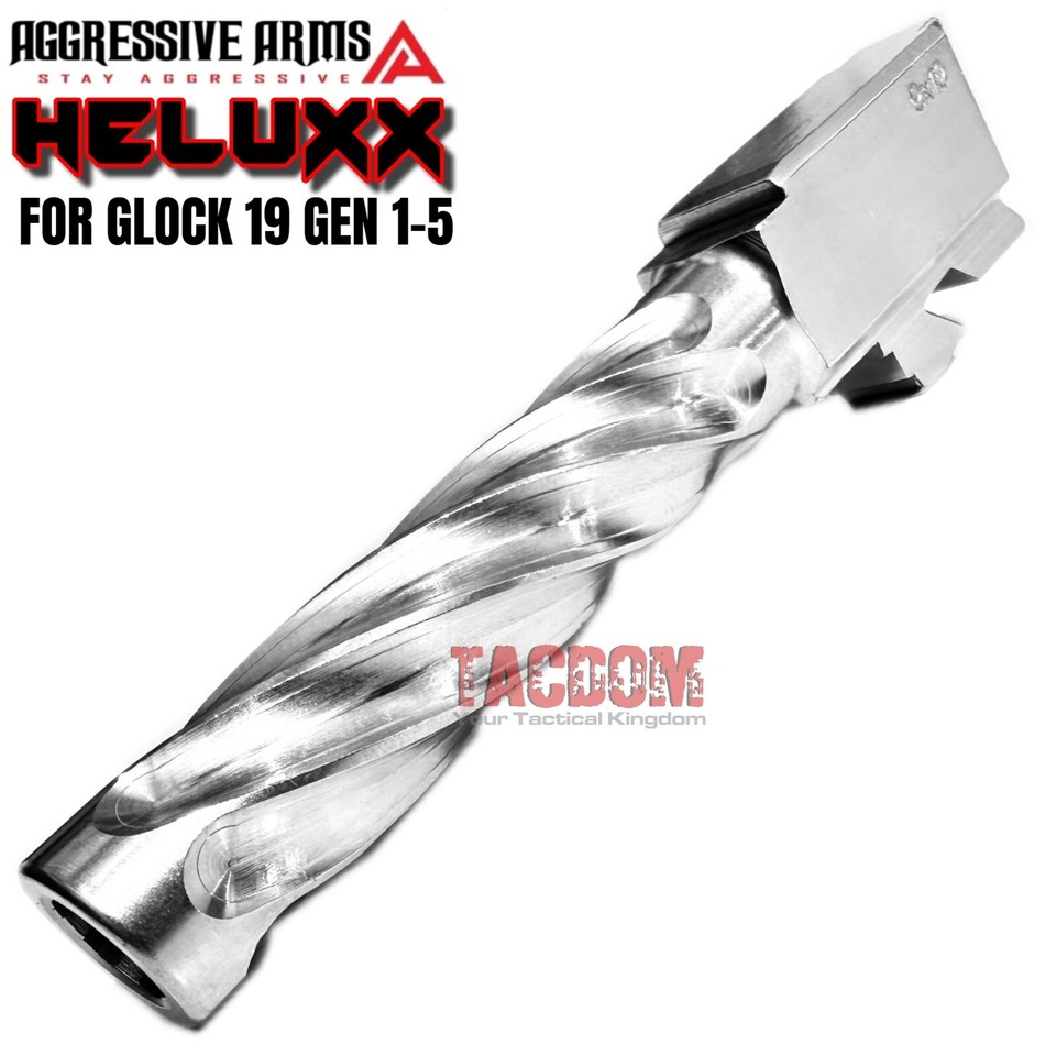 AGGRESSIVE ARMS HELUXX DEEP SPIRAL Match STAINLESS STEEL 9mm Barrel For ...
