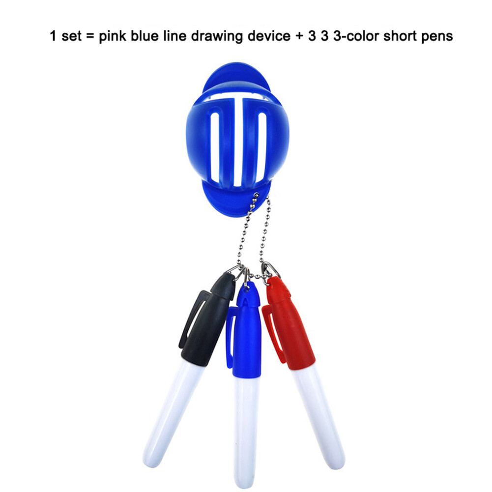 Golf Ball Clip Liner Marker Pen Template Alignment Marks Tool Set (Blue ...