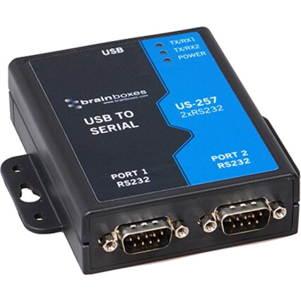 Brainboxes Us-257 2port Db9 Ser Usb Rs232 1mbd Ctlr Industrial Casing F ...