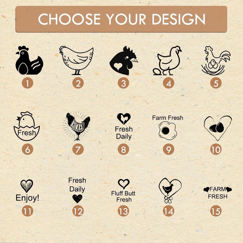 Personalized Custom Chicken Fresh Egg Labels Stamp For Your Farm ы χφ ...