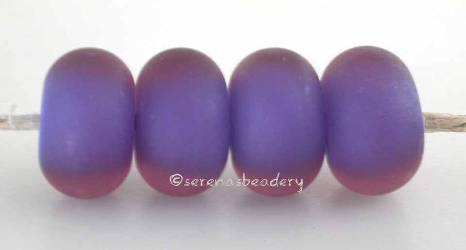 FAIRY FABULOUS - amethyst purple over blue - lampwork glass beads ...