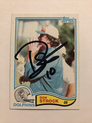 DAN STROCK 1982 TOPPS AUTOGRAPHED SIGNED AUTO FOOTBALL CARD 136 ...