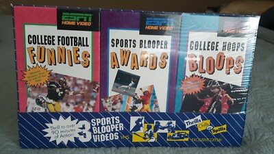 Sports Blooper ESPN Home Video College Basketball Football 3 VHS Tapes ...