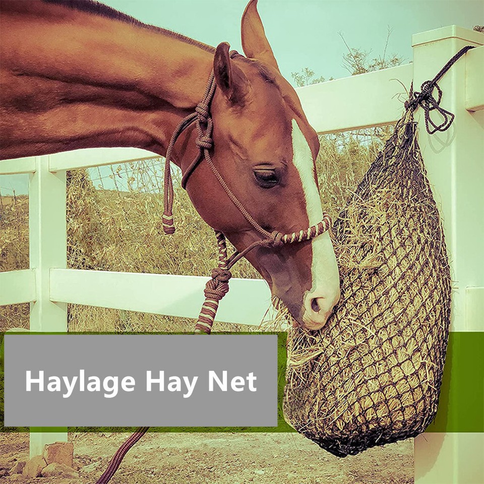 2 Pack Large 40" Ringed Haynets Haylage Hay Net Small Mesh Extra Strong ...