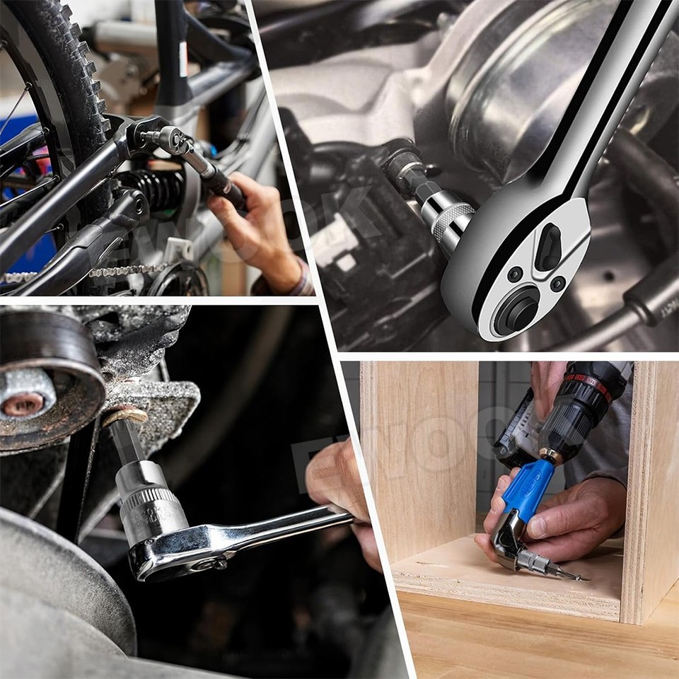 34X Socket Set Female Start Bit External Hex Torque Tool Garage Car 3/8 ...