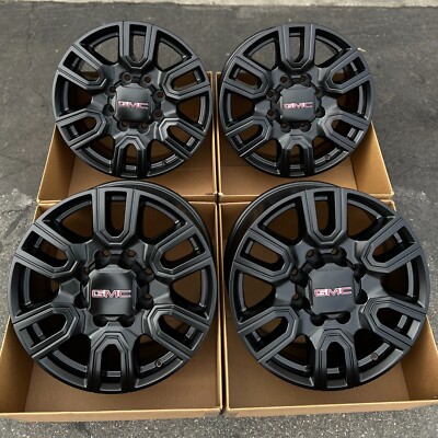 20" GMC SIERRA DENALI AT4 2500 3500 HD FACTORY OEM 20" BLACK WHEELS ...
