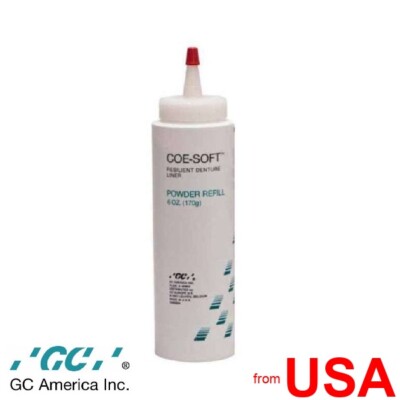 GC Coe-Soft 5.5 oz. POWDER ONLY . Soft Denture Reline Material, Self ...