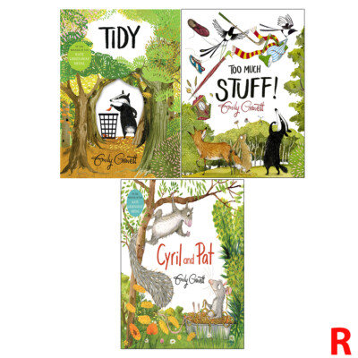 Emily Gravett 3 Books Collection Set (Tidy,Too Much Stuff,Cyril and Pat ...